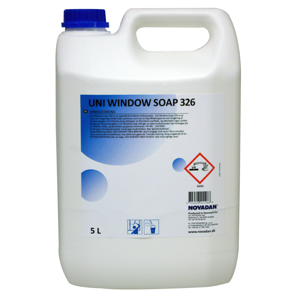 Novadan Uni Window Soap 326 5ltr - Vindue og spejlrens - CM-Nordic