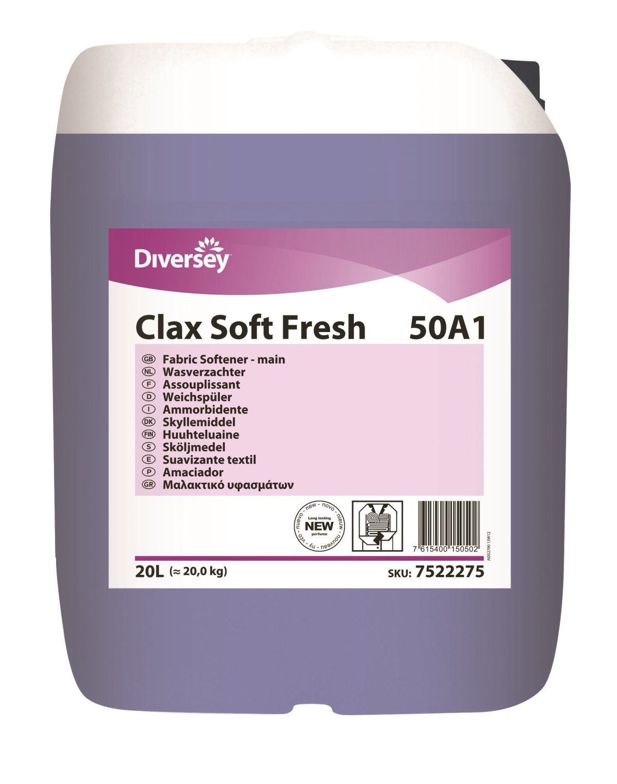 Clax Soft Fresh 50A1, skyllemiddel, 20Liter - Skyllemidler til ...