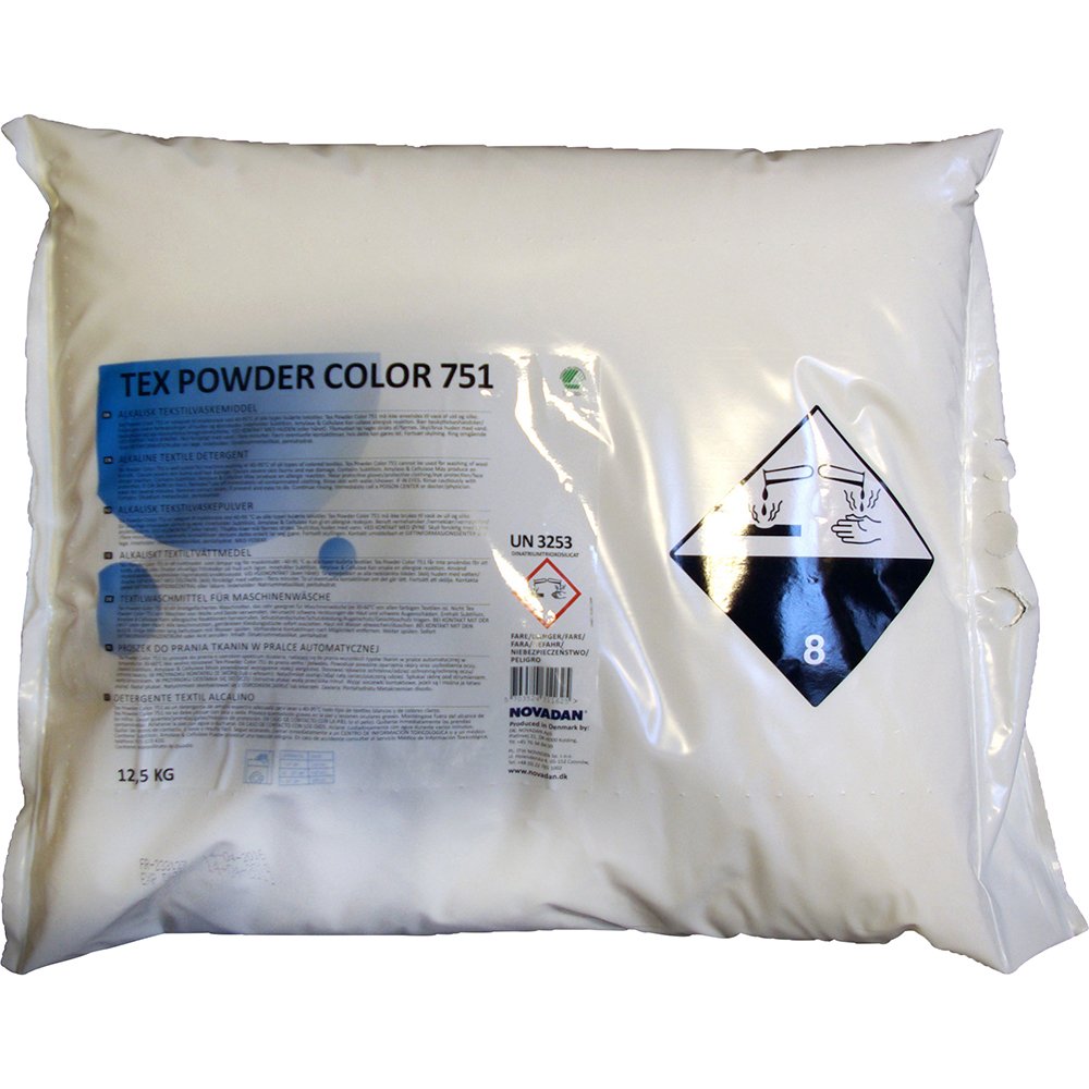 Novadan Vaskepulver, Tex Powder Color 751 uden parfume, 12,5kg ...